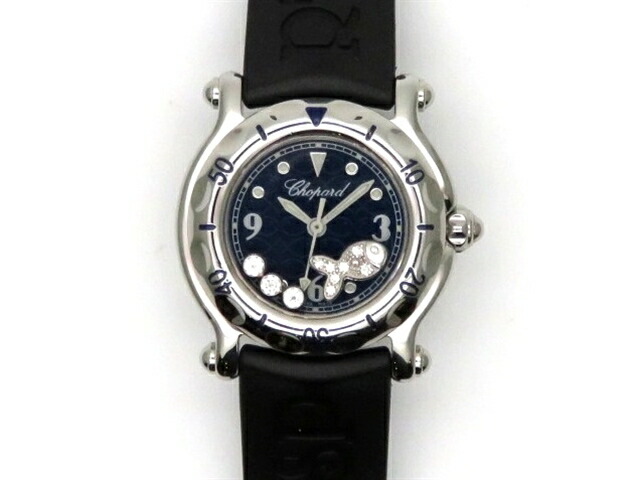 【楽天市場】【送料無料】Chopard ショパール 時計 ハッピーフィッシュ 27/8923 SS/ラバー ネイビー クオーツ レディース【430】【中古】【大黒屋】：質屋 大黒屋