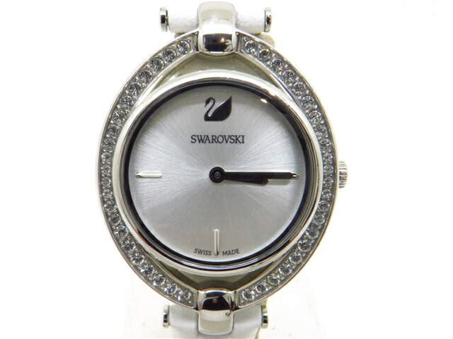 【楽天市場】SWAROVSKI スワロフスキー 時計 クオーツ 5376812 ステンレス SS レザー レディース シルバー文字盤 【200 ...