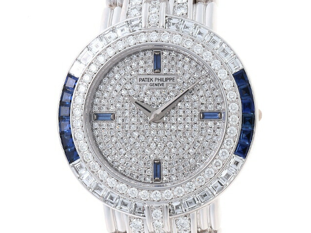 【楽天市場】【送料無料】PATEK PHILIPPE 時計 3982/2G クオーツ ダイヤモンド文字盤 サファイヤインデックス ホワイト ...