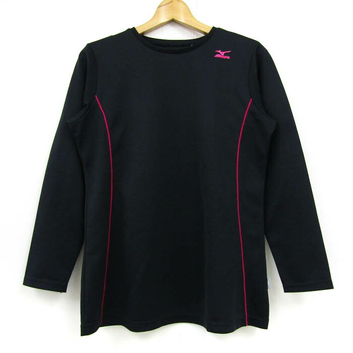 【楽天市場】ミズノ 長袖Tシャツ トップス プラクティスシャツ スポーツウエア レディース Lサイズ 黒×ピンク Mizuno 【中古】：大特価屋