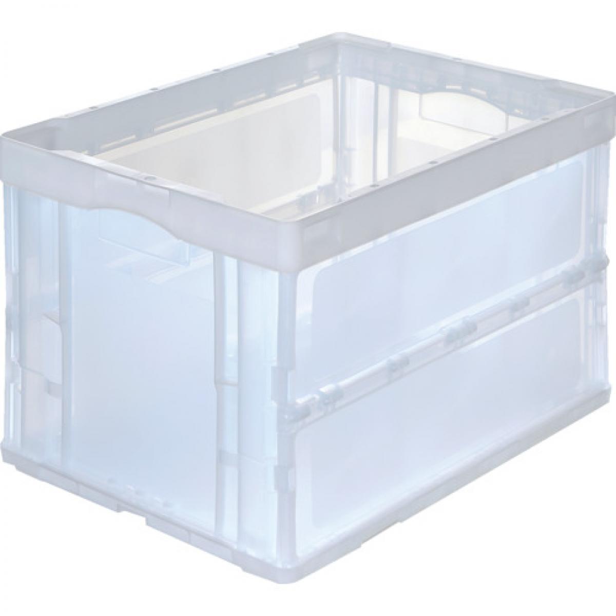 【楽天市場】トラスコ TRUSCO オリコン 折りたたみコンテナ 50L CR-S50N2-TM 透明 薄型 折りコン 畳める スケルトン コンテナ コンテナボックス 蓋なし トラスコ中山 ...