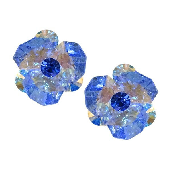 【楽天市場】PINK イヤリング P-642 ブルー×オーロラ 社交ダンス アクセサリー 輝く パーティー 発表会 舞台 ダンスアクセ 社交 ...