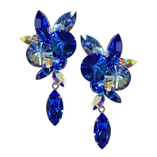 【楽天市場】PINK イヤリング P-702 ブルー系 ミックス 社交ダンス スワロフスキーストーン 輝く 競技 パーティー ダンスアクセ ステージアクセ 社交ダンスイヤリング 中間サイズ ...