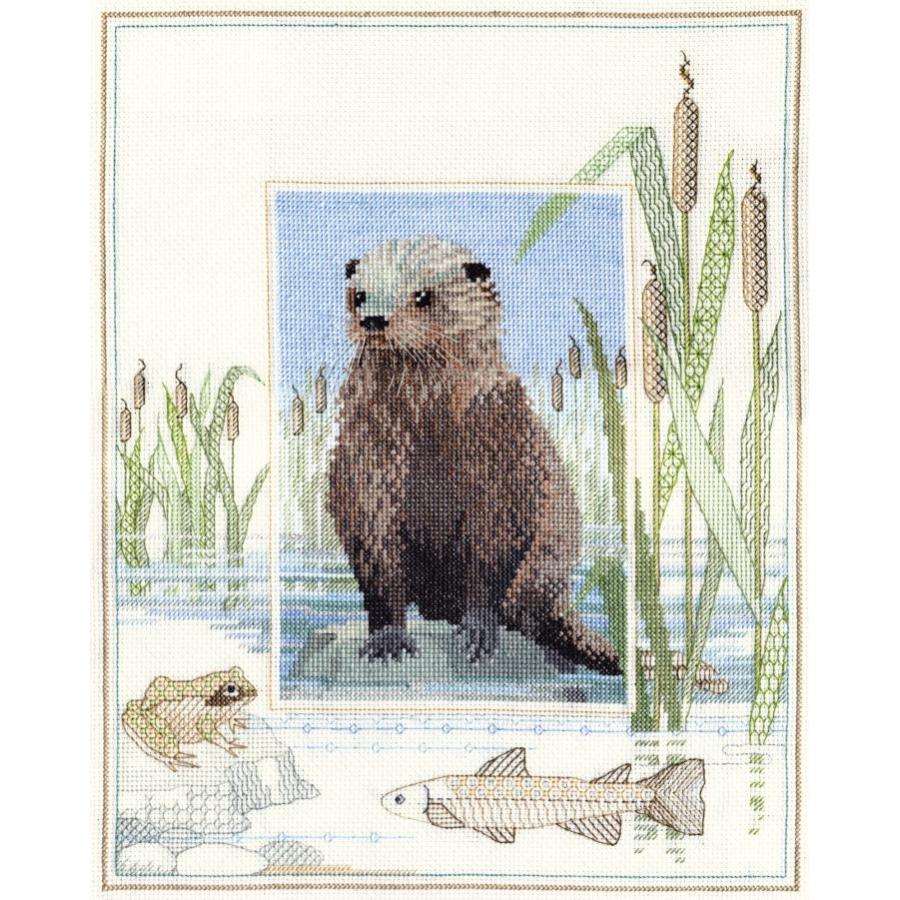 【楽天市場】Bothy Threadsクロスステッチ 刺繍キット 【 "Wildlife - Otter" (カワウソ) 】 イギリス ...