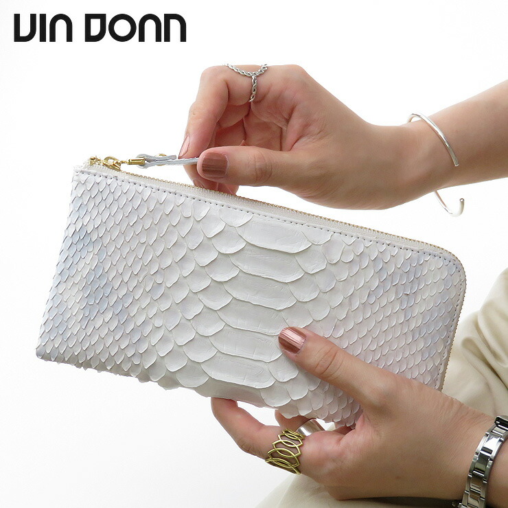 【楽天市場】【クーポン】ヴィアドアン 財布 via doan 長財布 L字ファスナー 薄型 本革 パイソン ホワイト 白 bran python ブランパイソン 451 ★：DANJO バッグ ...