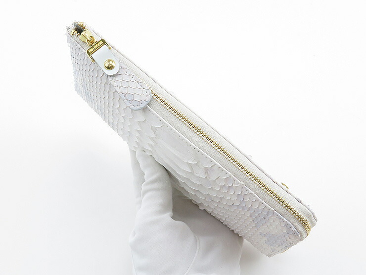 【楽天市場】ヴィアドアン 財布 via doan 長財布 L字ファスナー 薄型 本革 パイソン ホワイト 白 bran python ブランパイソン 451：DANJO バッグ 財布 シューズの通販