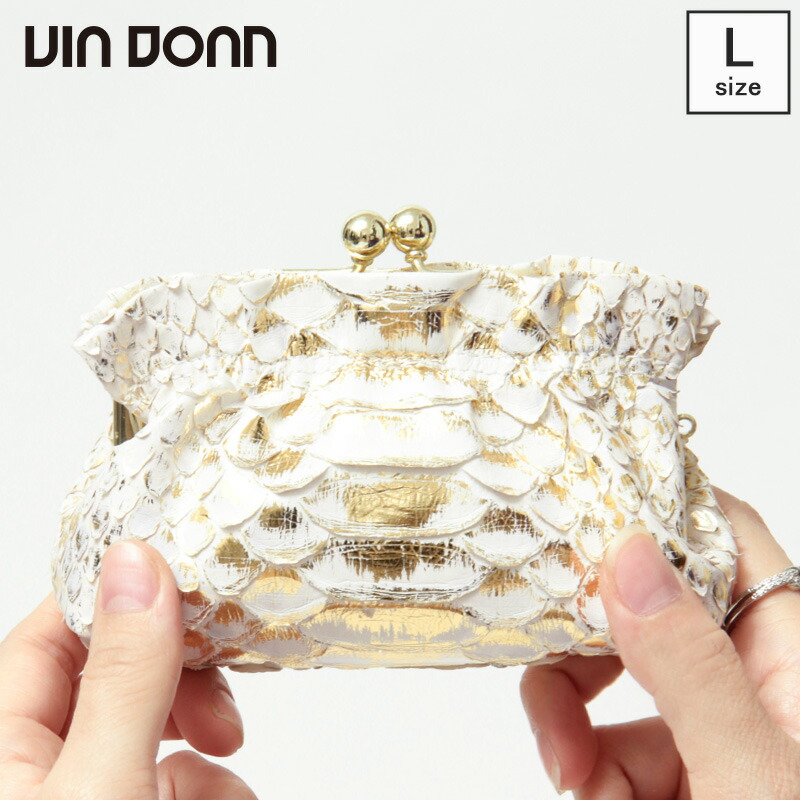 【楽天市場】【クーポン】ヴィアドアン 財布 via doan 小銭入れ がま口 コインケース ミニ財布 コンパクト 本革 パイソン ゴールド ...