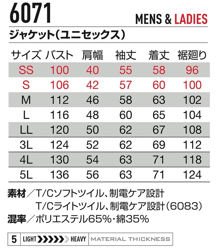 【楽天市場】バートル BURTLE 作業服 上下セット 制電T/Cソフトツイル 6071 カーゴパンツ 6072 長袖ジャンパー【秋冬】日本製T/Cソフトツイル生地 制電気 帯電防止 男女兼用 ...