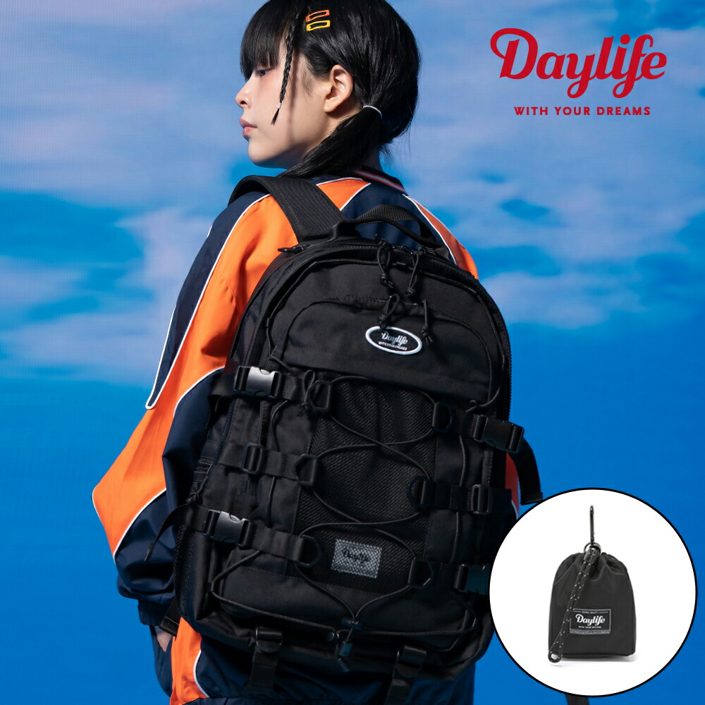 【楽天市場】【Daylife公式】デイライフ DOUBLE STRING BACKPACK (3COLOR) リュック 韓国 バックパック 新学期 新生活 入学 小学生 中学生 高校生 大学生 ...