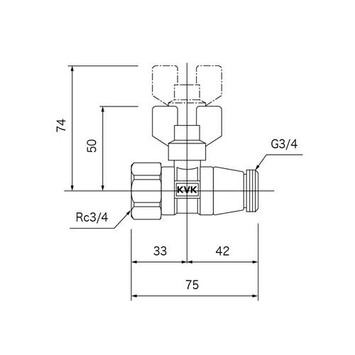 【楽天市場】KVK K141-20 逆止弁ボールバルブ20雌雄 K141-20 KVK：DCMオンライン
