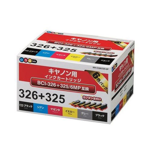 【楽天市場】キヤノン用互換インク IRH-C326/325-6P C326/325-6P対応 いろはink：DCMオンライン