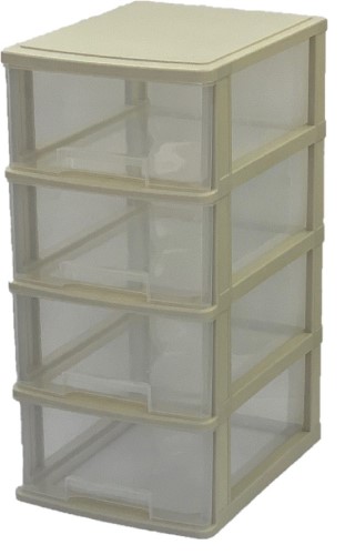 【楽天市場】引き出しケース A4 4段 グレージュ サンコープラスチック DCM 小物整理 小物収納 引き出し A4 クリア：DCMオンライン