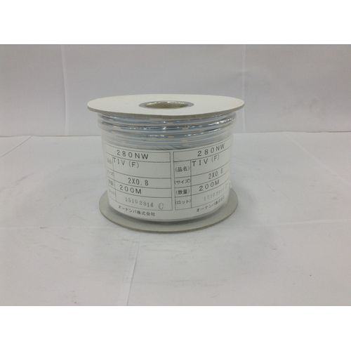 【楽天市場】通信屋内線用ビニル平形電線 TIVF2x0.8-W200R KHD：DCMオンライン