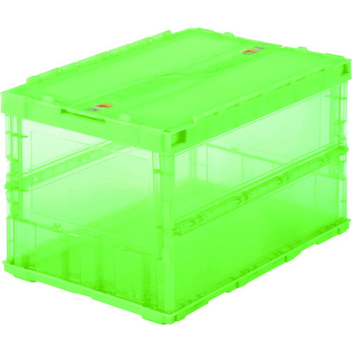 【楽天市場】薄型折りたたみコンテナスケル 50Lロックフタ付 緑 TSK-C50B（GN） グリーン TRUSCO：DCMオンライン