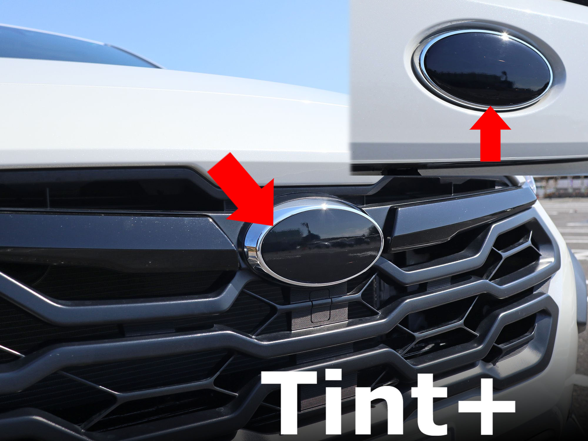 【楽天市場】Tint+ 再使用できる エンブレム スモークフィルム(ブラックスモーク 5％ 前後2枚セット) クロストレック GUD GUE ...
