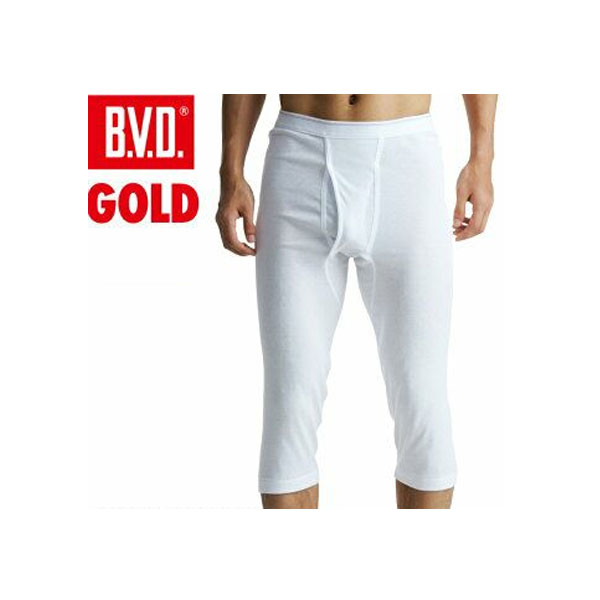 【楽天市場】B.V.D GOLD ニーレングス 七分丈 G016 ホワイト サイズM/L 管理番号012401 下着 インナー：シャーネーガーZO3