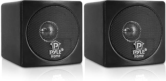 【楽天市場】PYLE Home ミニキューブ ブックシェルフ フルレンジ ミニスピーカー PCB3BK 100ワット 2個1組ペアー 6カ月 ...