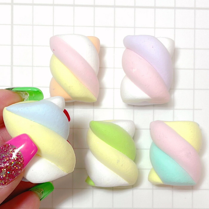 【楽天市場】【A409】BIGマシュマロ デコパーツ DECOPANIC デコパニックアクセサリーパーツ ハンドメイド チャーム パーツ デコレーション カボション BIGパーツ マシュマロ ...