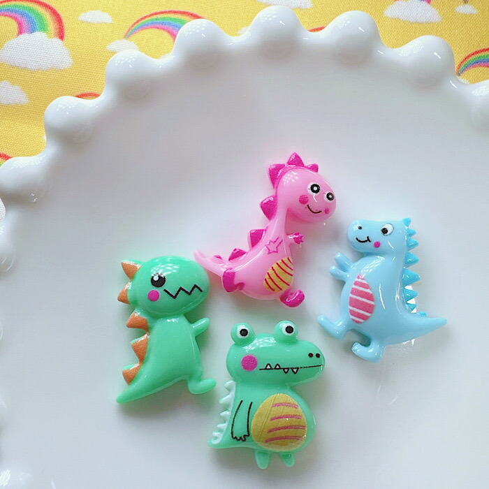 【楽天市場】【B606】ワニ恐竜くん デコパーツ DECOPANIC ハンドメイド チャーム パーツ デコレーション カボション：DECOPANIC