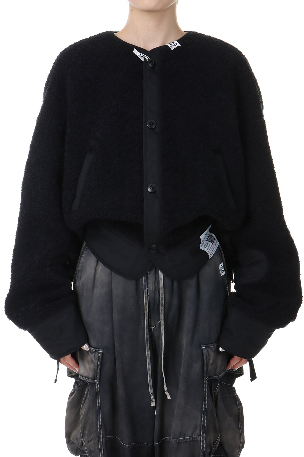 【楽天市場】CLOPPED BOA BLOUSON-BLACK(K13BL721) MIHARA YASUHIRO -Women(ミハラ ...