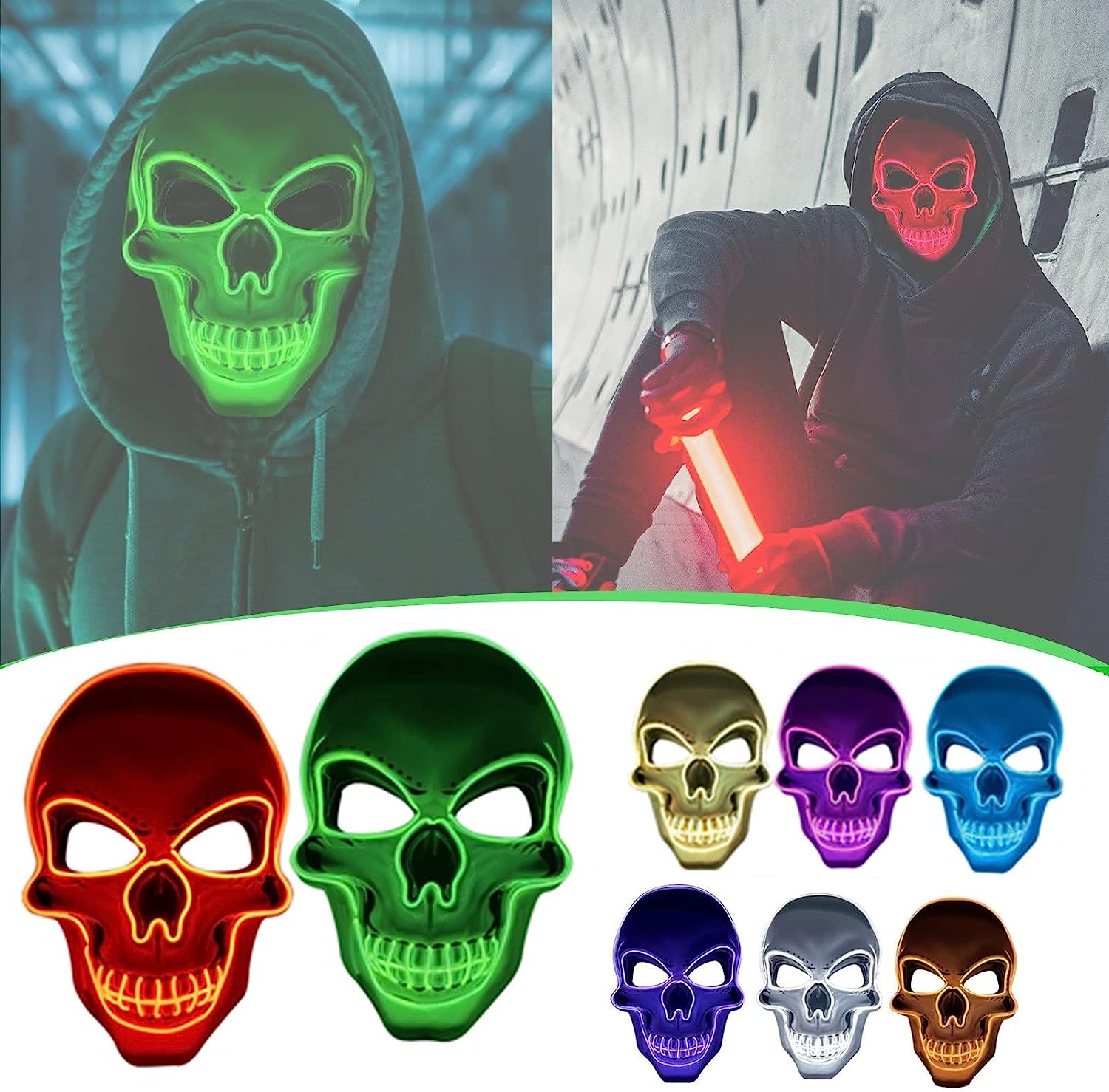 【楽天市場】ハロウィン コスプレ 仮面 光るマスク LEDマスク ドクロ仮面 cosplay フェイスカバー おもしろ 雰囲気満点 ハロウィン道具 雰囲気作り 誕生日 お祭り パーティー ...