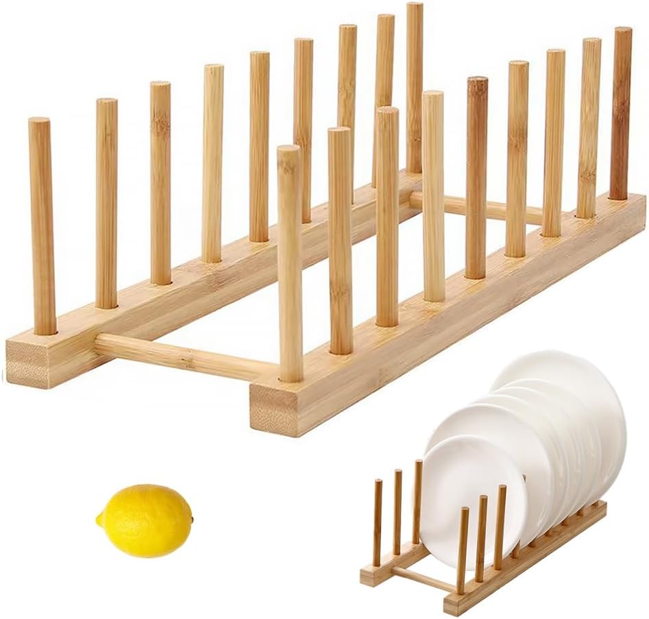 【楽天市場】ディッシュスタンド 竹製 木製 まな板スタンド 水切りラック キッチン 多機能備品棚 コップ CD 本 取り外しできる 組み立てる 収納スタンド（8グリッド）：FINTRUE