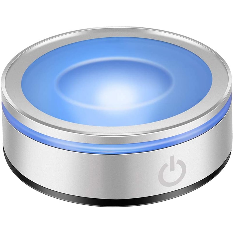 【楽天市場】光る レインボーコースター 円型 led 台座 照明 ライトアップ ステージ タッチセンサー式 led コースター ディスプレイスタンド おしゃれ オブジェ 置物 フィギュア ...