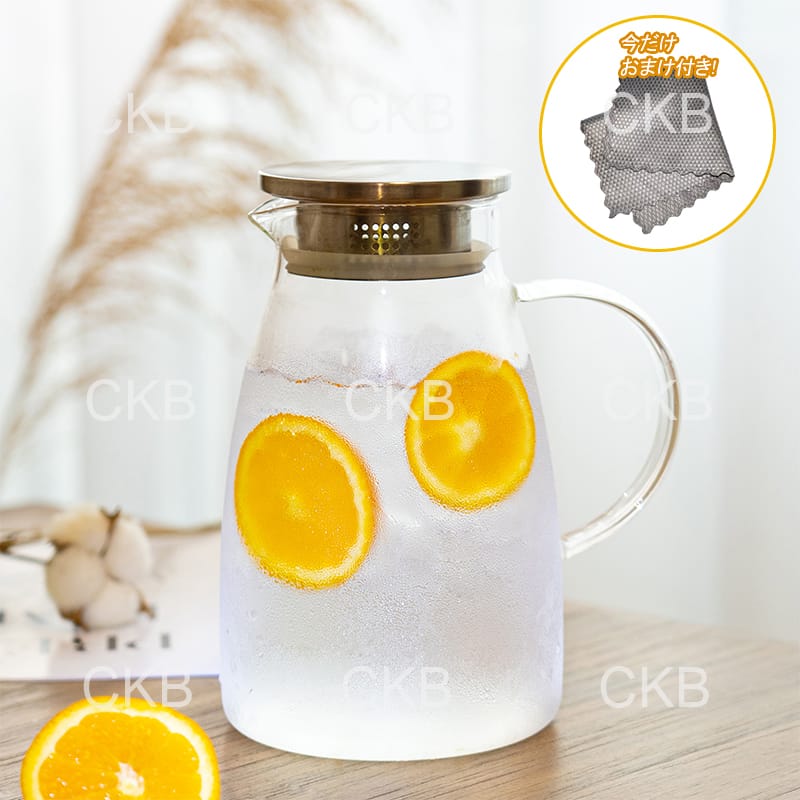 【楽天市場】【2000ML】ガラスポット 直火 耐熱ガラスポット ティーポット 耐熱ガラス 2リットル 直火電気ケトル対応 ホウケイ酸ガラス ピッチャー ステンレス茶こし一体型蓋：FINTRUE