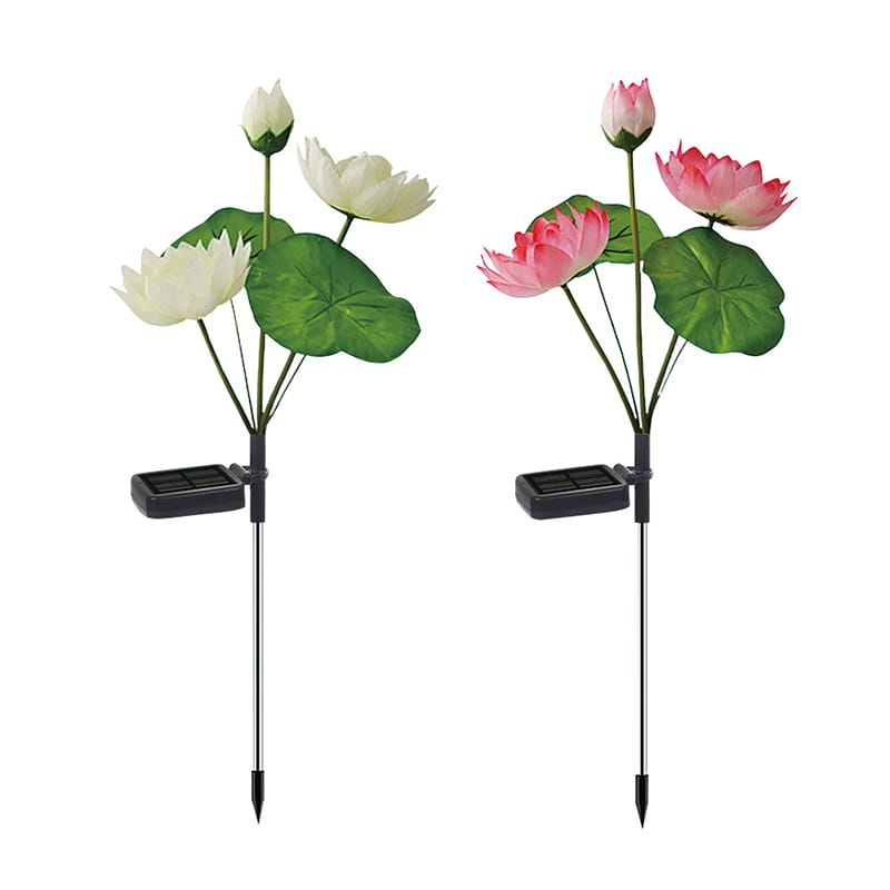 【楽天市場】【ポイント5倍】【二本セット】ソーラーライト LED ロータス 蓮 埋め込みライト 屋外 ガーデンデコレーションライト イルミネーションライト 環境にやさしい 省エネ 防水 庭園 ...
