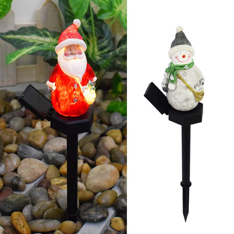 【楽天市場】【ポイント5倍】2本セット ソーラーライト LED クリスマス サンタクロース 雪だる 埋め込みライト かわいい 屋外ガーデンデコレーションライト イルミネーションライト 庭園灯 ...