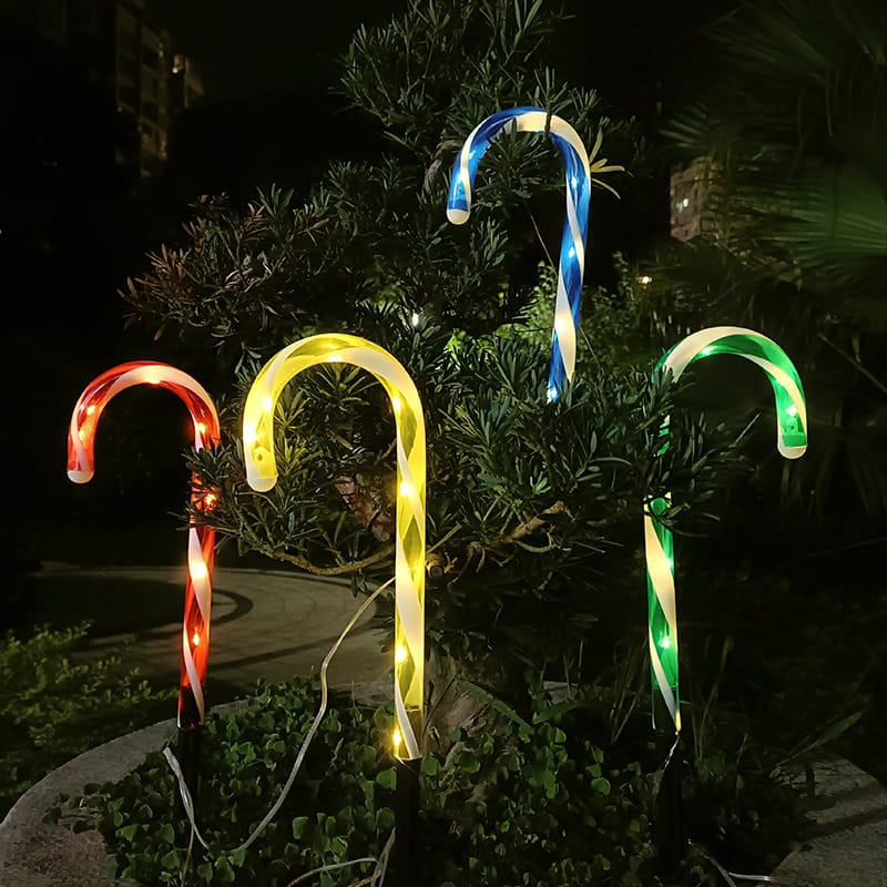 【楽天市場】四連セット クリスマス 飾り ソーラーライト Candy Cane 埋め込みライト 屋外ガーデンデコレーションライト イルミネーションライト 庭園灯 芝生ランプ 自動点灯 芝生 庭 ...