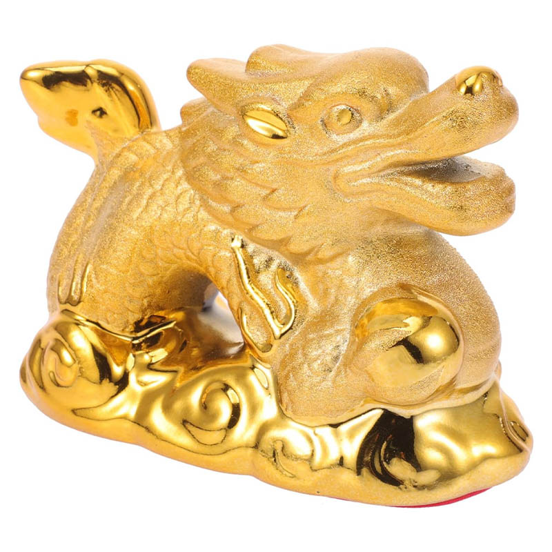 【楽天市場】金龍 セラミックス 龍 置物陶器 金運 可愛い 開運 プレゼント ギフト：FINTRUE