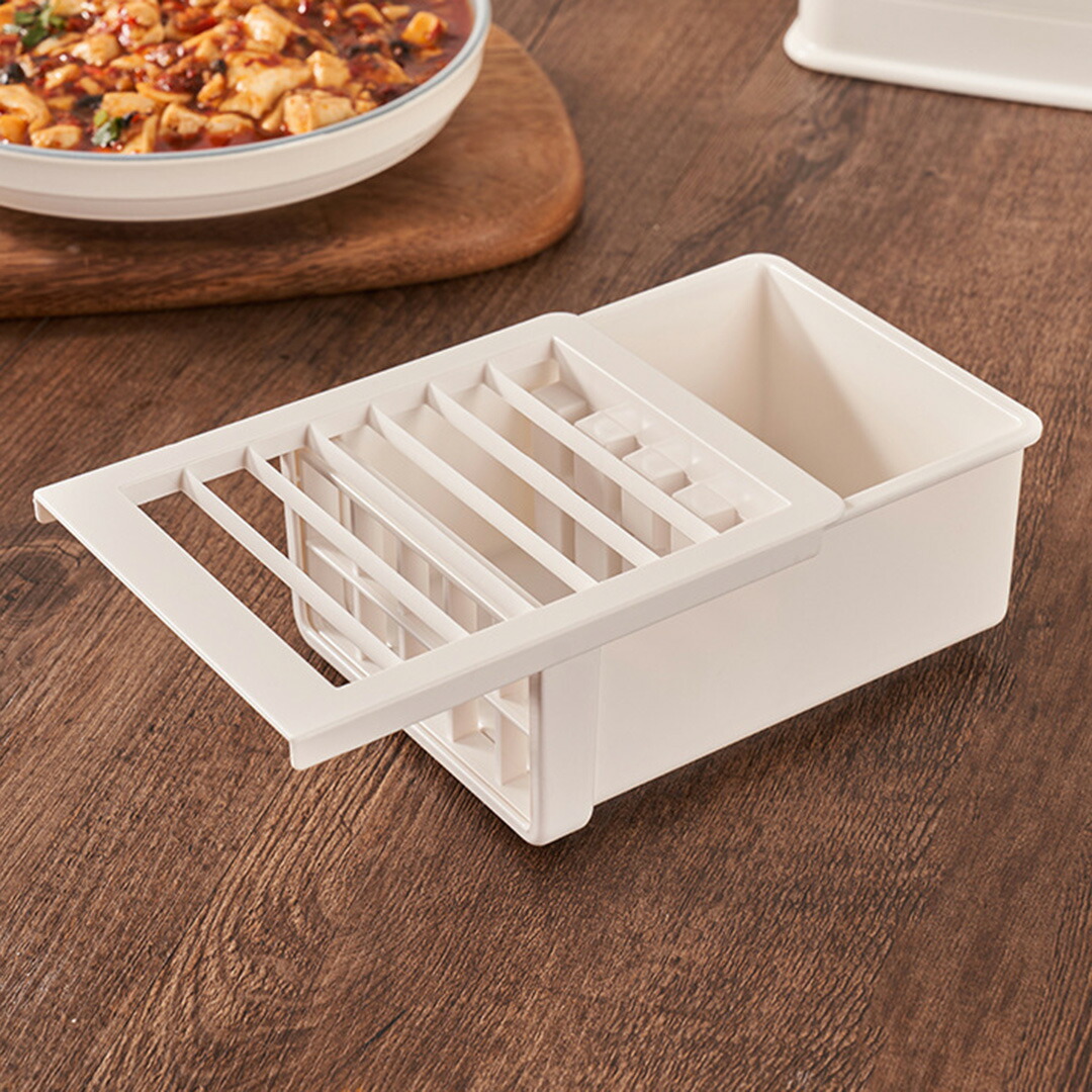 【楽天市場】【マラソン限定 クーポン発行中】豆腐カッター 簡単 手軽 豆腐 カッター さいの目切り キッチン便利グッズ 豆腐スライサー 手作りプレスメーカー食品スライサー金型カッターボックス ...