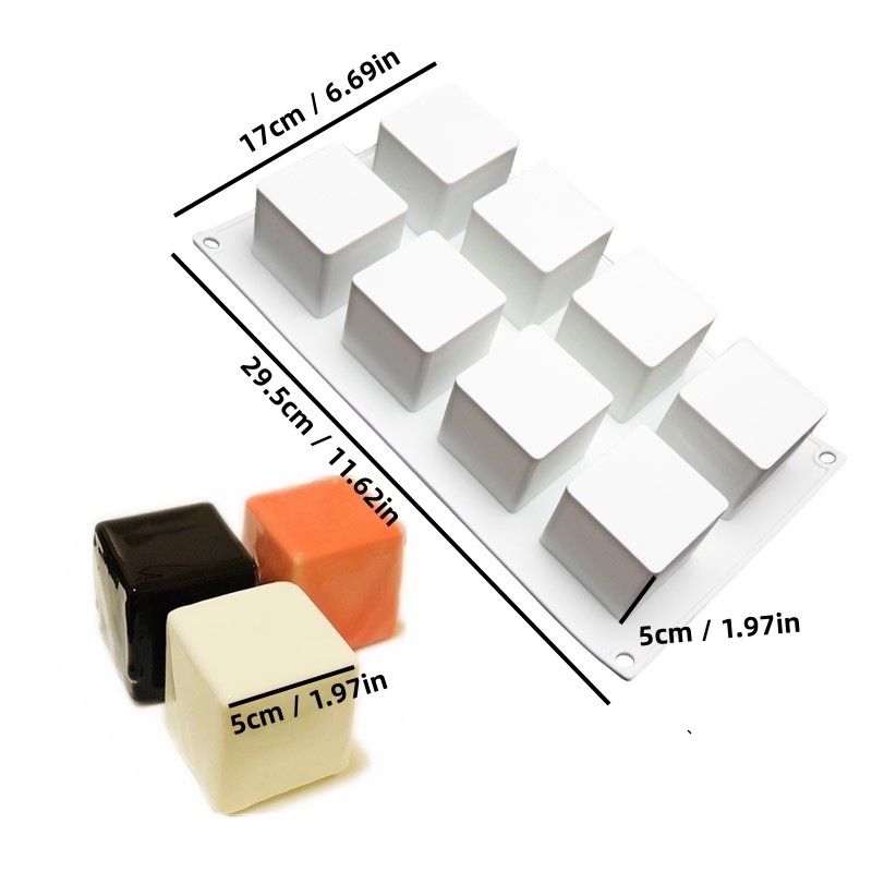 【楽天市場】シリコーン型3D耐熱皿デザートムースDIY型 8穴正方形 ムースモールド ベーキングモールド チョコレート お菓子 ケーキ 手作り 3D抜き型：FINTRUE