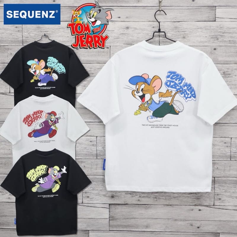 【楽天市場】【送料無料】メンズ トムとジェリー TOM&JERRY トムジェリ SEQUENZ シークエンズ コラボ 半袖 Tシャツ 半袖Tシャツ ティーシャツ 刺繍 ダイビング ユニセックス ...
