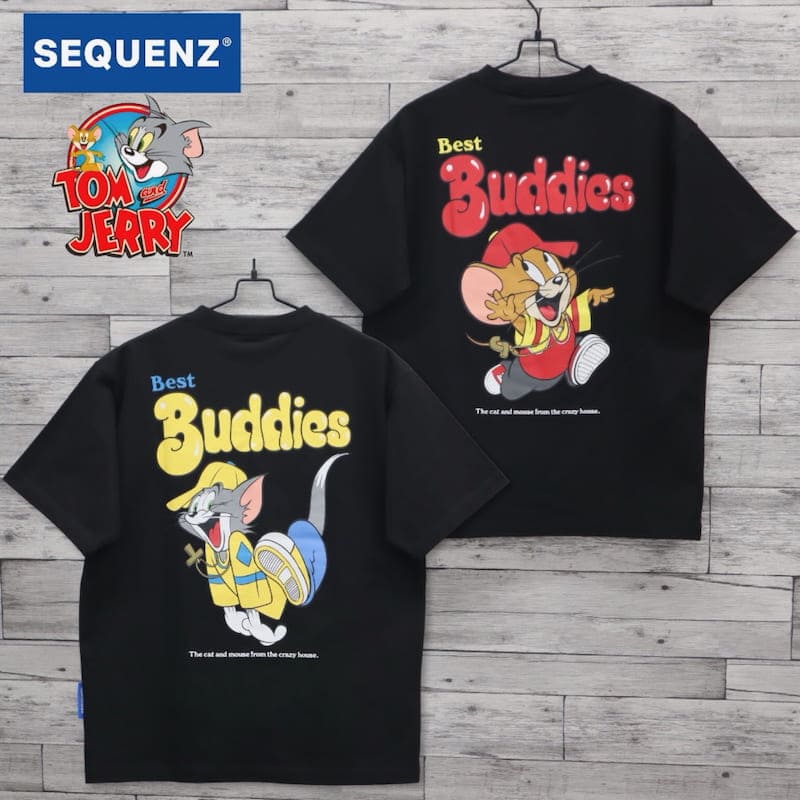 【楽天市場】【送料無料】メンズ トムとジェリー TOM&JERRY トムジェリ SEQUENZ シークエンズ コラボ 半袖 Tシャツ 半袖Tシャツ ティーシャツ バック プリント ユニセックス ...