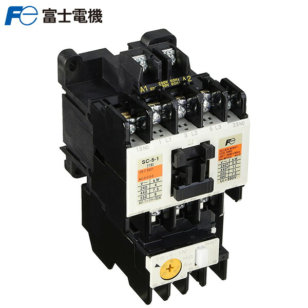 【楽天市場】SW-5-1-200V-3.7KW-AC200V-2A 補助接点:2a コイル定格電圧(V):AC200 標準形 電磁開閉器 富士 ...