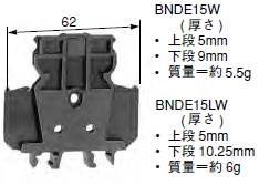 【楽天市場】IDEC パンブロックRターミナルBNDE15LW2段端子台アクセサリエンドプレート：電電虫＠web