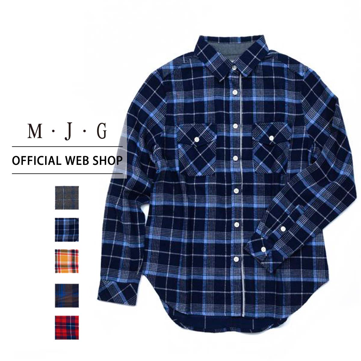 【楽天市場】【公式】【50%OFF】在庫限り M･J･G エムジジェ チェックシャツ レディース トップス シャツ 杢オリーブチェック 先染め ...
