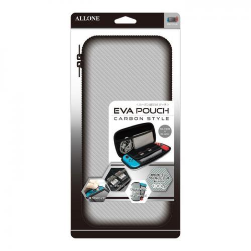 【楽天市場】アローン ALLONE Switch用 カーボン調 EVAポーチ 全面保護 シルバー×ブラック ALG-NSEVSV〈ALGNSEVSV〉：デンキチWeb 楽天市場店