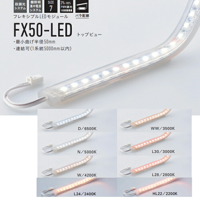 【楽天市場】DNライティング(DNL) FX50-LED1500 LEDモジュール サイズ:1510mm 入力電力:13.4W 1370lm 最少曲げ半径50mm 連結可(1系統5000mm ...