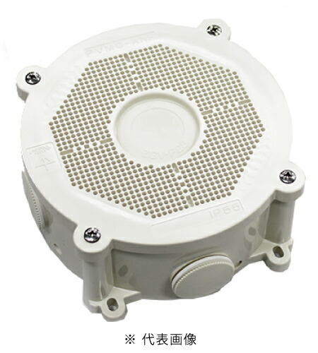 【楽天市場】未来工業 PVMC-ANFM 防犯カメラ取付丸ボックス 色ミルキーホワイト：電材BlueWood