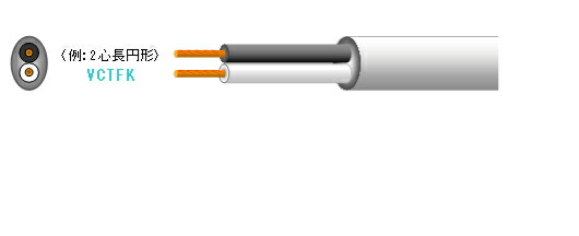 【楽天市場】富士電線 VCTFK 0.75SQ×2C ビニルキャプタイヤ長円形コード 小判コード 100m巻 灰色：電材BlueWood