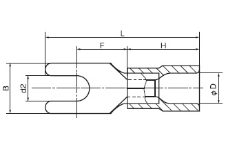 【楽天市場】ニチフ TMEX1.25Y-4S 絶縁被覆付圧着端子Y形 色 赤 100個入：電材BlueWood