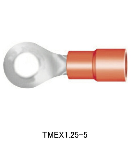 【楽天市場】ニチフ TMEX1.25-5 絶縁被覆付圧着端子R形 色 赤 ポリ塩化ビニル 100個入：電材BlueWood