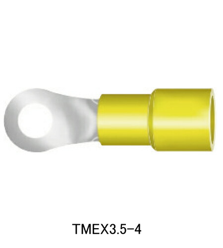 【楽天市場】ニチフ TMEX3.5-4 絶縁被覆付圧着端子R形 色 黄 ポリ塩化ビニル 50個入：電材BlueWood