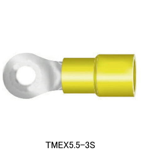 【楽天市場】ニチフ TMEX5.5-3S 絶縁被覆付圧着端子R形 色 黄 ポリ塩化ビニル 50個入：電材BlueWood