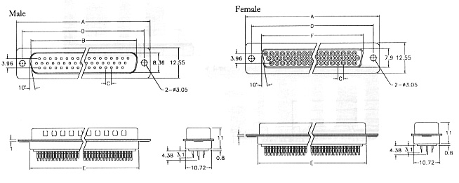 【楽天市場】H.D. D-SUBコネクター7917/62ピン-オス：デンシ電気店