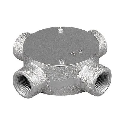 【楽天市場】在庫あり 丸形露出ボックス（4方出） G16 鋳鉄製 HDZ 溶融亜鉛メッキ シンワ製 （ただしカバーは溶融亜鉛メッキ ねじは電気 ...