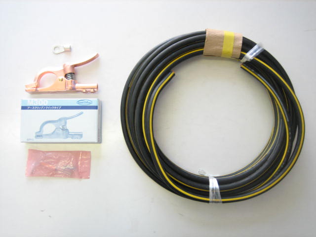 【楽天市場】☆新品☆溶接用キャブタイヤケーブル イエローライン（黄/黒） WCT22SQ 25m 付属品付（アースクリップ+端子）：電材110番
